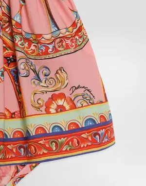 Dolce & Gabbana Carretto-print Mix-material Dress