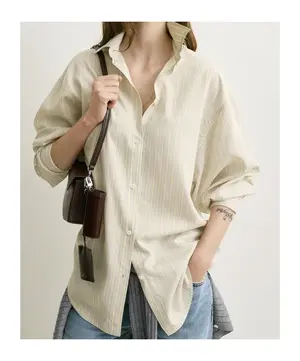 TOTEME Striped Long Sleeve Shirt