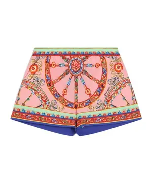 Dolce & Gabbana Carretto-print Poplin Shorts - Multicolor