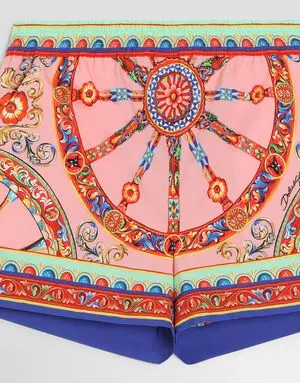 Dolce & Gabbana Carretto-print Poplin Shorts
