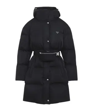 Prada Re-nylon Down Jacket With Logo Details - No
