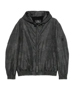 Etro Paisley-print Hooded Jacket - Black