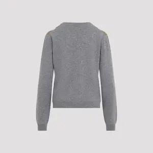 Prada V-neck Long-sleeved Knit Top