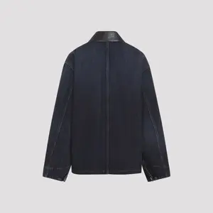 Prada Contrast Collar Denim Jacket