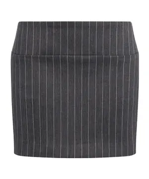 DONDUP Pinstriped Mini Skirt - Gray