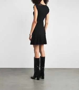 Ulla Johnson Noemie Rib-knit Mini Dress With Crochet Trim