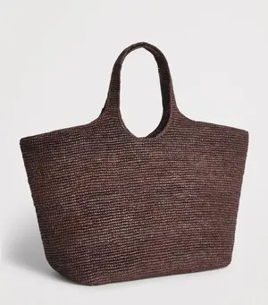 ANINE BING Raffia Tote Bag - Brown