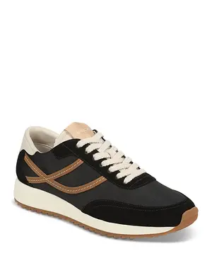 Vince Santa Monica Running Sneakers - Black/saddle