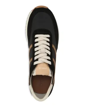 Vince Santa Monica Running Sneakers - Black/saddle