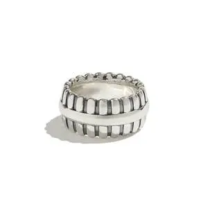 STONE FRUIT Barrel Ring - Silver