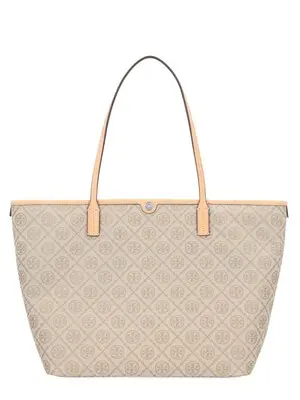 Tory Burch Borsa Shopping "t Monogram - Beige
