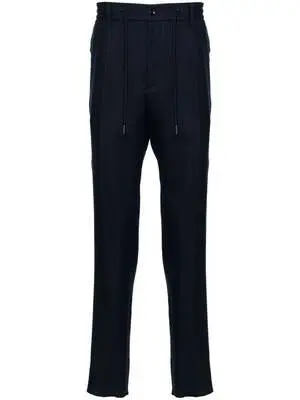 Tagliatore Tailored Drawstring Trousers - Navy