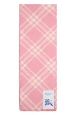 Burberry Elegant Checkered Scarf Classic Design - Pink