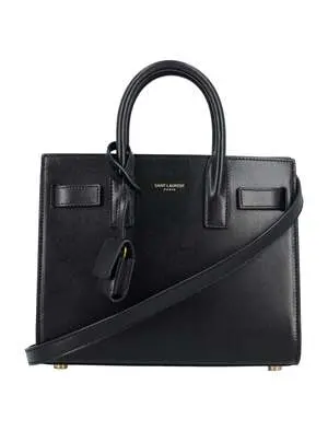 Saint Laurent SAINT LAURENT Mini Structured Leather Bag With Adjustable Strap Nero