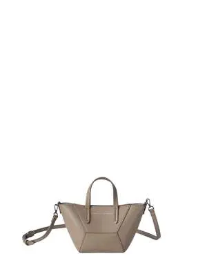 Brunello Cucinelli Mini Duo Handbag With Monili - Grey