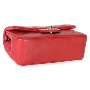 Chanel Quilted Lambskin Rectangular Classic Flap Bag - Red