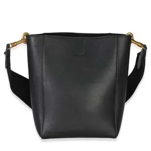 Celine Soft Grained Calfskin Sangle Bucket Bag - Black