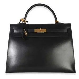 Hermès Box Sellier Kelly 35 Handbag - Black