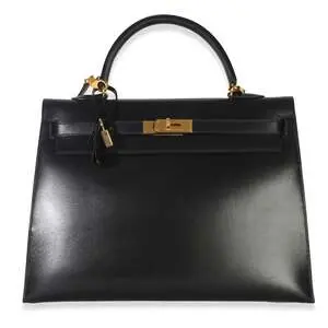 Hermès Box Sellier Kelly 35 Handbag - Black