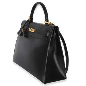 Hermès Box Sellier Kelly 35 Handbag - Black