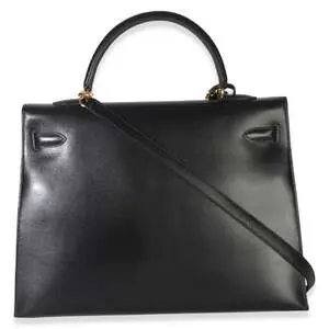 Hermès Box Sellier Kelly 35 Handbag - Black