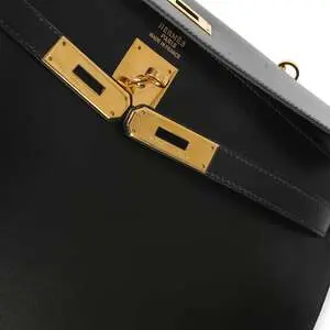 Hermès Box Sellier Kelly 35 Handbag - Black