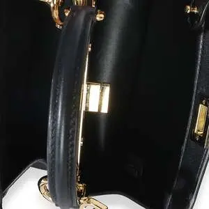 Fendi Shiny Nappa Petite Peekaboo I See U Satchel - Black