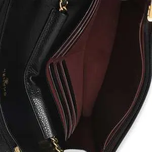 Chanel Quilted Caviar Wallet On Chain - Black