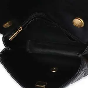 Chanel Quilted Lambskin Pearly Chain Flap Bag - Black