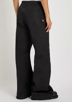 Rick Owens Heizer Belas Cotton-poplin Wide-leg Trousers