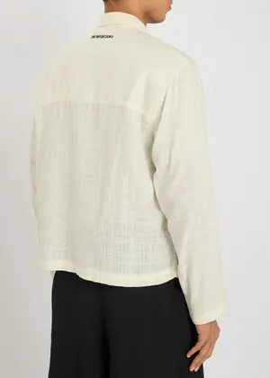 MKI MIYUKI ZOKU Rider Checked-weave Cotton Overshirt