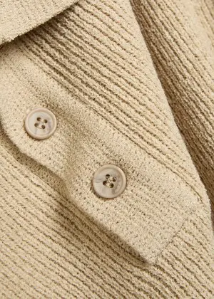 RAITH Sorelle Ribbed Knit Polo Shirt