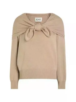 Tove Bow-detail Knitted Jumper