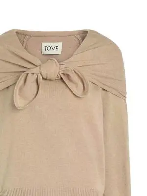 Tove Bow-detail Knitted Jumper