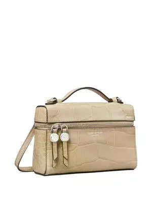 Tory Burch Slim Romy Croc-embossed Top-handle Bag - Neutrals