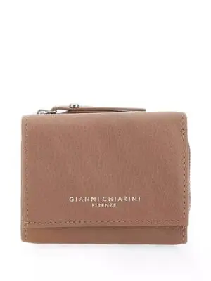 GIANNI CHIARINI Grain Pebbled-leather Wallet - Neutrals