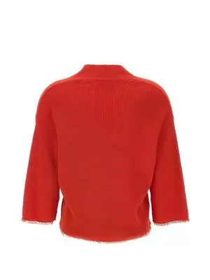 KANGRA Ribbed Fringed-hem Cardigan