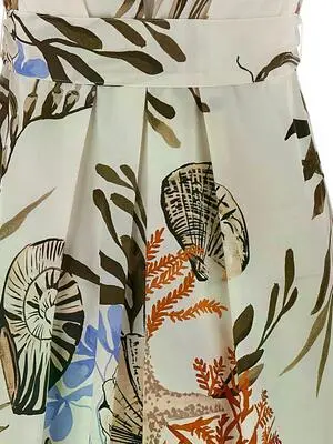 Marella Printed Sleeveless V-neck Wrap Dress