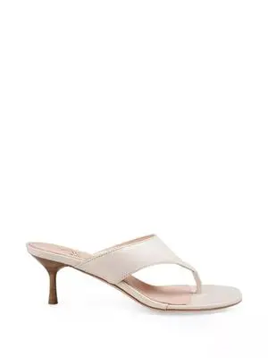 Agl Astrid Leather Thong Strap Kitten Heel Sandals