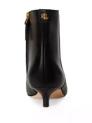 Ralph Lauren Francesca Pointed-toe Ankle Boots - Black