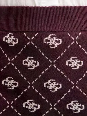 Guess Monogram Knit Diamond Pattern Mini Skirt