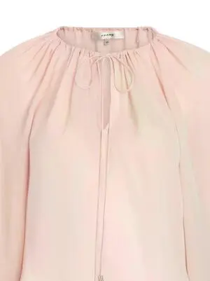 FRAME Balloon Tie-fastening Silk Blouse