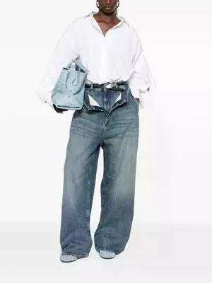 Attico Double-waist Wide-leg Jeans