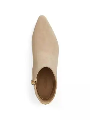 Ralph Lauren Francesca Pointed-toe Ankle Boots - Neutrals