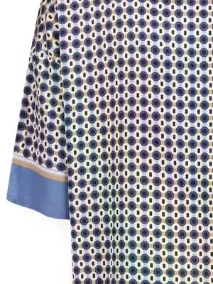 KANGRA Micro-print Crew-neck Blouse