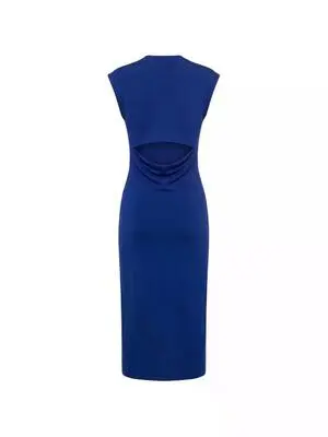 JIL SANDER Sleeveless Cut-out Midi Dress - Blue