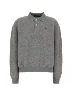 Polo Ralph Lauren Melange Effect Embroidered Logo Polo Shirt