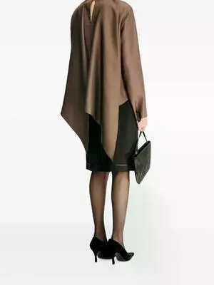 Loulou De Saison Gala Silk-twill Blouse - Brown