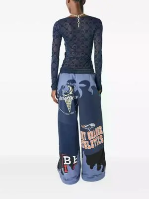 MARINE SERRE Upcycled Patchwork Jersey Pants