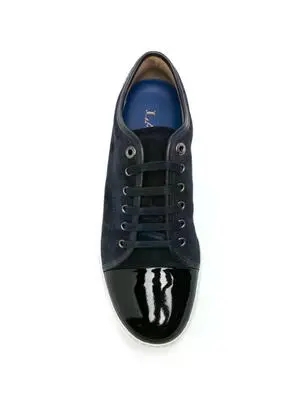 LANVIN Patent-toe Suede Sneakers